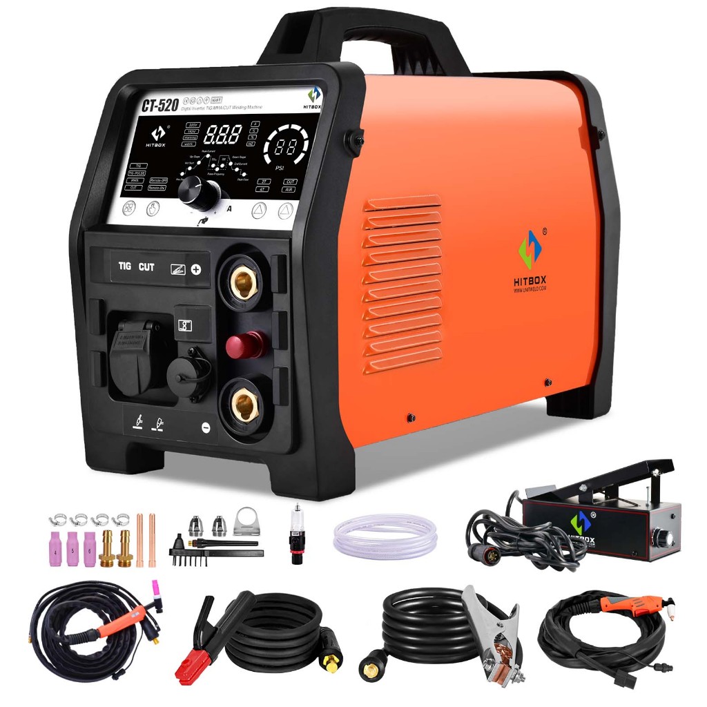HITBOX CT520 4 in 1 CUT/ MMA/ TIG/ TIG Pulse 200A Welding Machine 50A ...