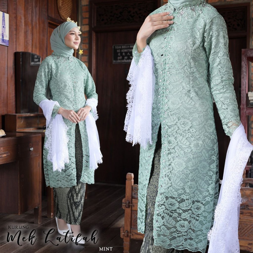 TM MEK LATIFAH KURUNG MODEN EXCLUSIVE DESIGN LACE BAJU RAYA 2024 ...