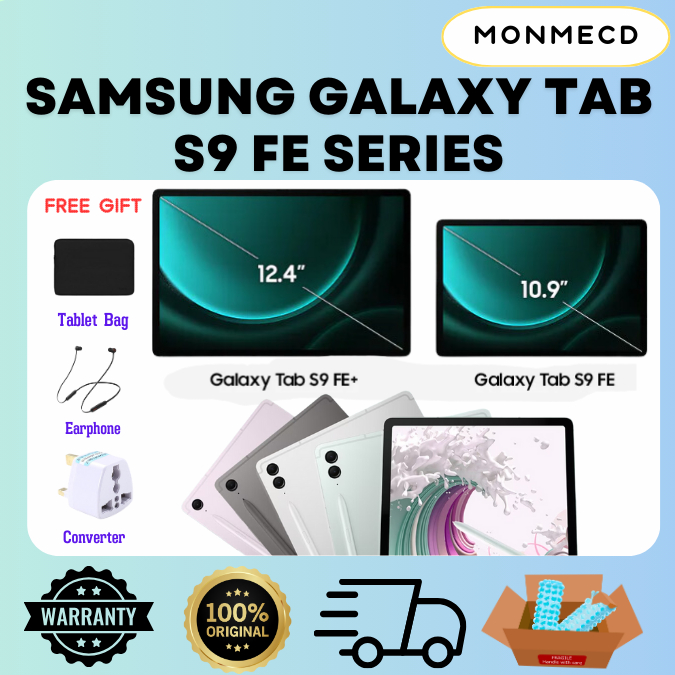 【Global in Stock】SAMSUNG Galaxy Tab S9 FE (X510) 10.9'' 8,000mAh l Galaxy S9 FE + (X610) 12.4 ...
