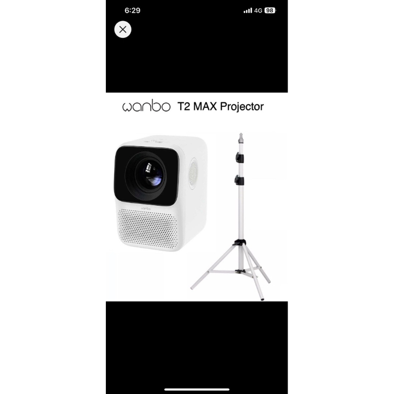 free tripod-Xiaomi Mi Wanbo T2 Max Projector (4K Resolution, Built-in ...