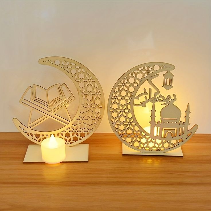 [M'sia] Hari Raya LED Light Wooden Ornament | Lampu Raya Deco Viral ...