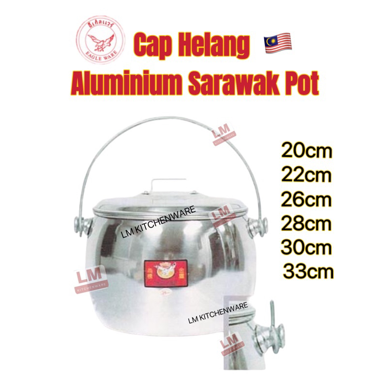 EAGLE CAP HELANG ALUMINIUM SARAWAK POT / PERIUK GORENG AYAM / PERIUK ...
