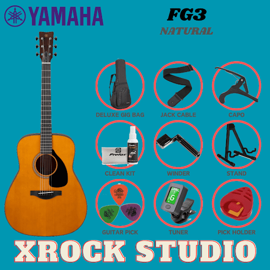 Yamaha Red Label FG3 Acoustic Guitar with Hard Bag - Natural ( FG-3 ) | Shopee Malaysia