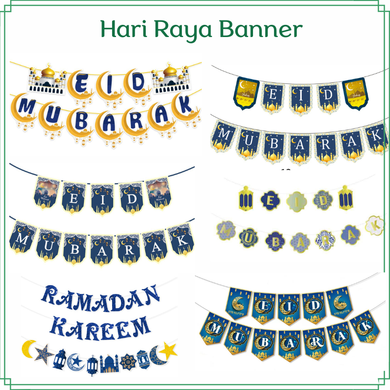 Hari Raya Banner , Ramadan Kareem Decoration For Home ,Penghiasan Hari ...