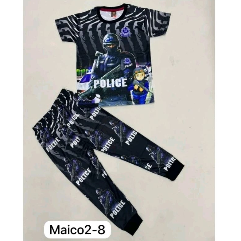 BAJU_POLICE_BAJU_BUDAK_LAELAKI_KAIN_FULL_JERSEY | Shopee Malaysia