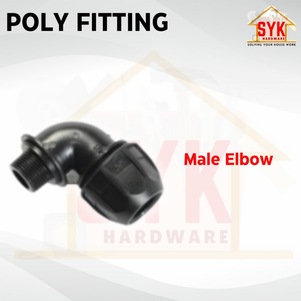 SYK Poly Fitting MTA FTA Female Elbow Male Tee Poly Pipe Connector HDPE ...