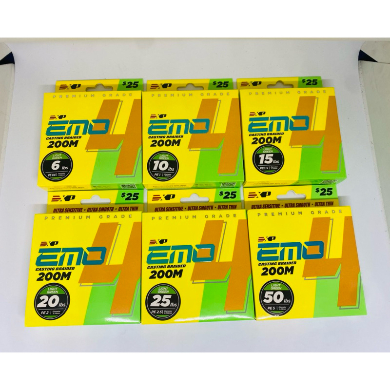 EMO 4x CASTING BRAIDED LINE （200m·Light Green） | Shopee Malaysia