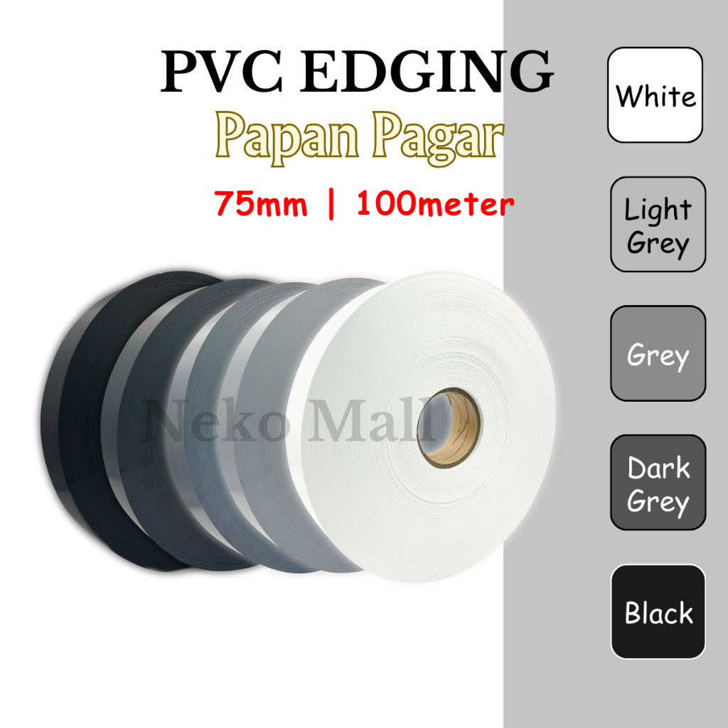 Pvc Edging Banding Foll Wood 75mm 100Meter Gate Decoration,Papan pagar ...