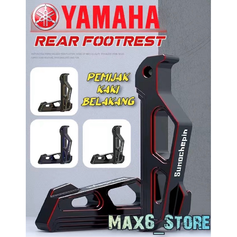 NVX NMAX XMAX R25 Rear Footrest Pemijak Kaki Belakang Foot Padel CNC ...