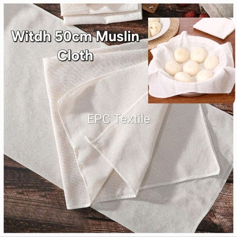 Witdh 50cm x 50cm Pure Cotton Muslin Cloths for Cooking Steamer Cloth ...