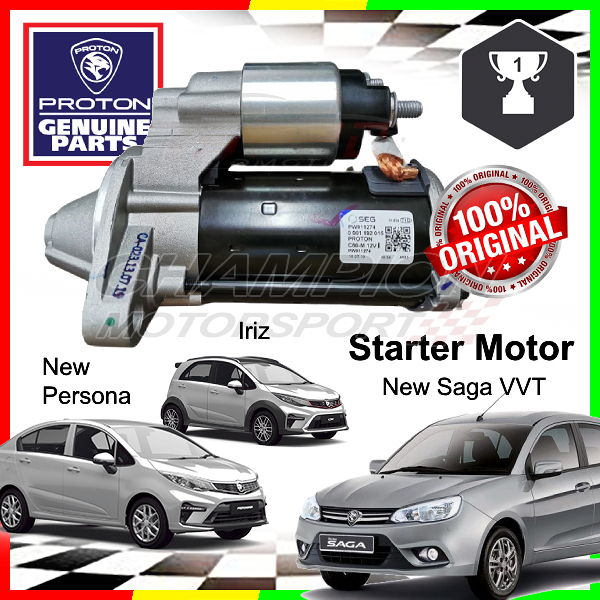 Original Proton Starter Motor New Saga VVT Iriz New Persona PW911274V1N ...