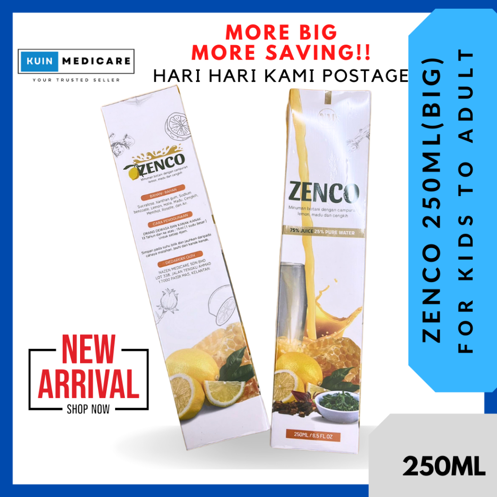 ZENCO SYRUP 120ml/250ml Ubat Batuk Campuran Cengkih Lemon Madu Halia ...