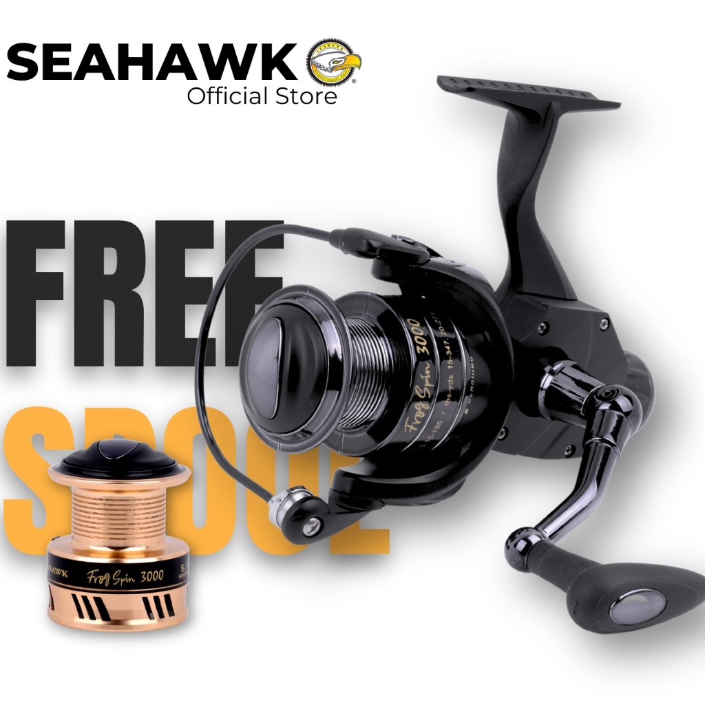 Seahawk Frog Spin FREE Aluminium Spool Patented Frog Sound Like ...