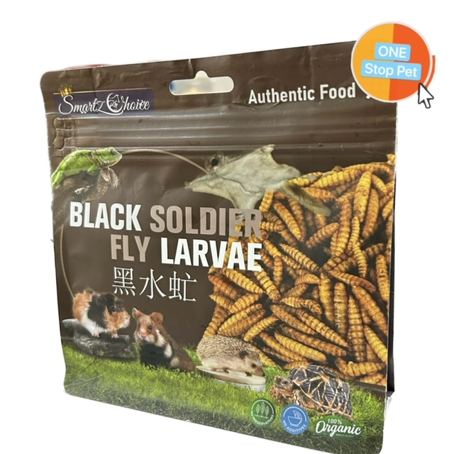 Smart Choice Black soldier fly Larvae 50g for small animals - Hamster / Sugar Glider / Hedgehog ...