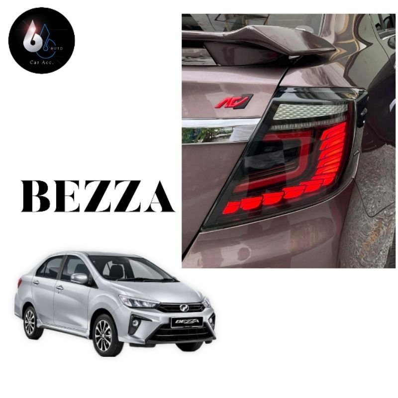 PERODUA BEZZA 2016/2024 DRAGON SCALE LED TAIL LAMP BLACK RED V2 ...