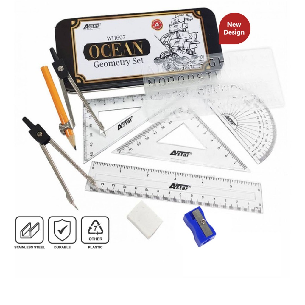 Astar Geometry Set (WH607) Math Set Compass Set Mathematical ...
