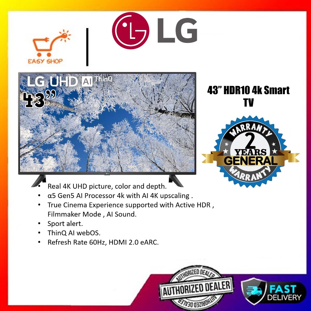 LG 43 "INCH UHD 4K SMART TV 43UQ7050PSA 43UQ7050 | Shopee Malaysia