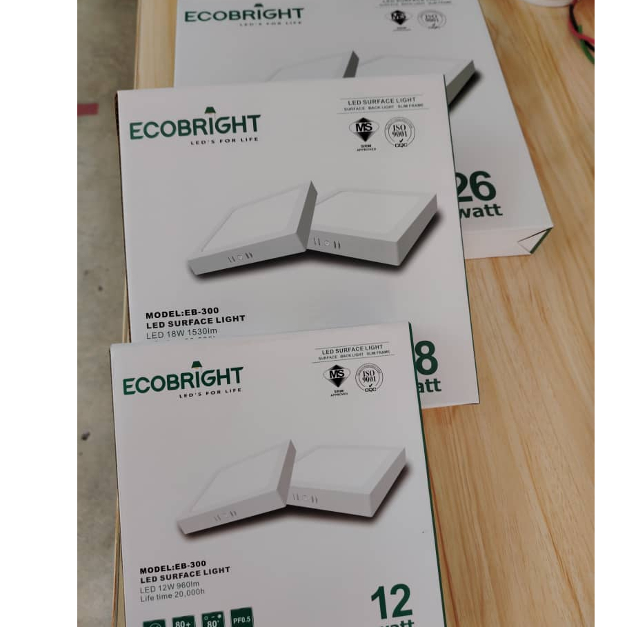 Ecobright Square LED Surface light- SIRIM ISO9001 | Shopee Malaysia