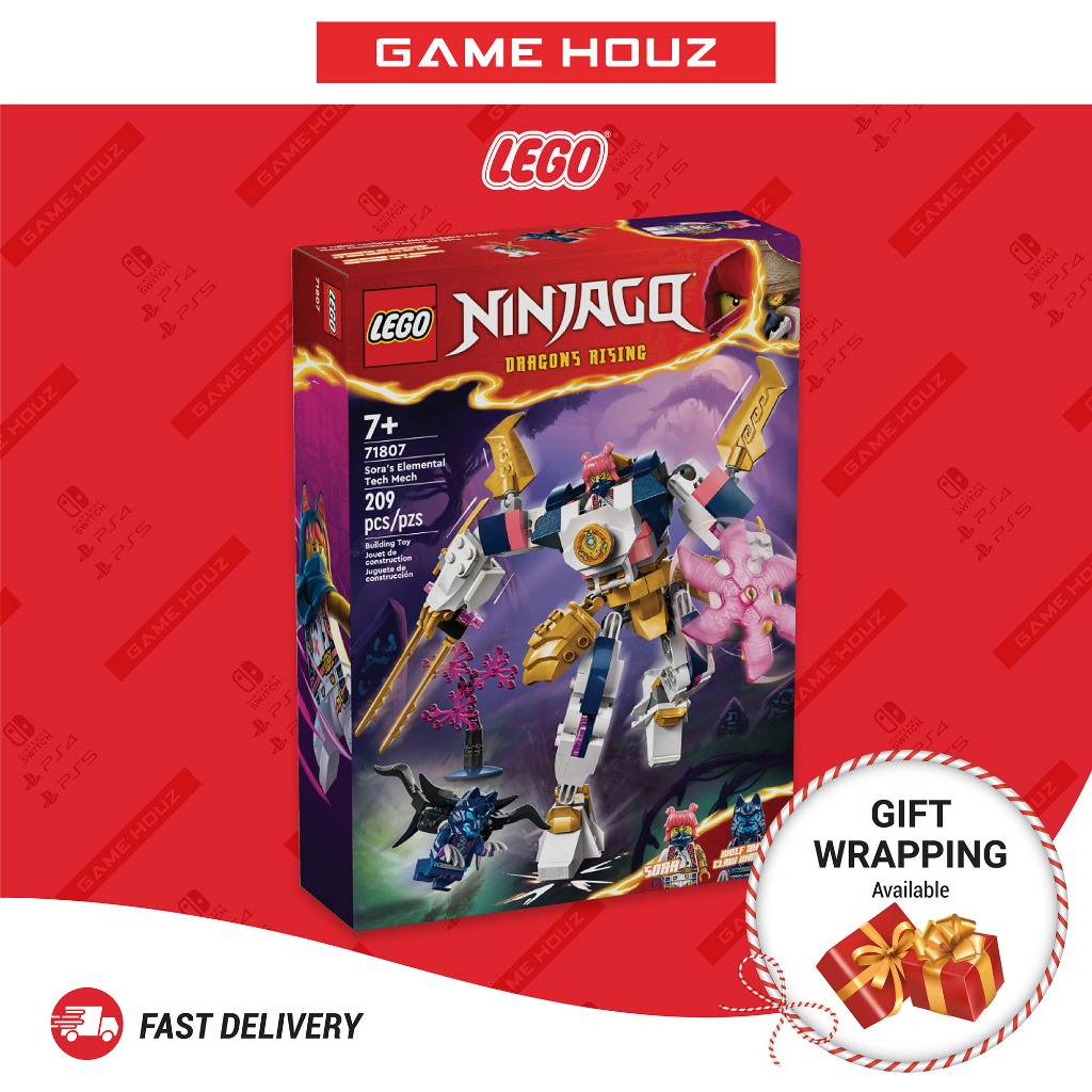 LEGO NINJAGO Sora's Elemental Tech Mech (LG71807) | Shopee Malaysia