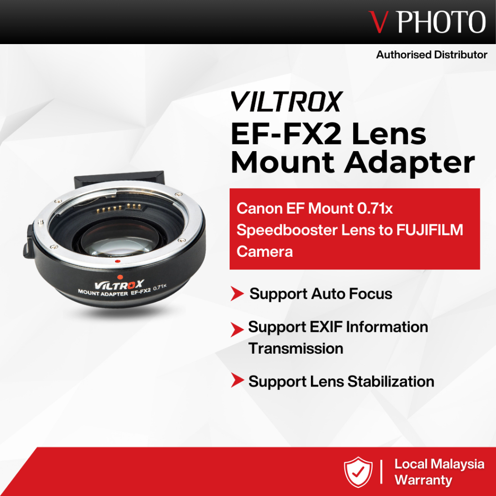 VILTROX EF-FX2 SPEED BOOSTER for CANON LENS to FUJI X MOUNT CAMERA ...