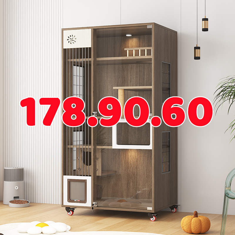 Pettz Cat Villa Large Cat House Wooden Cats Cabinet Home 178.90.60cm ...