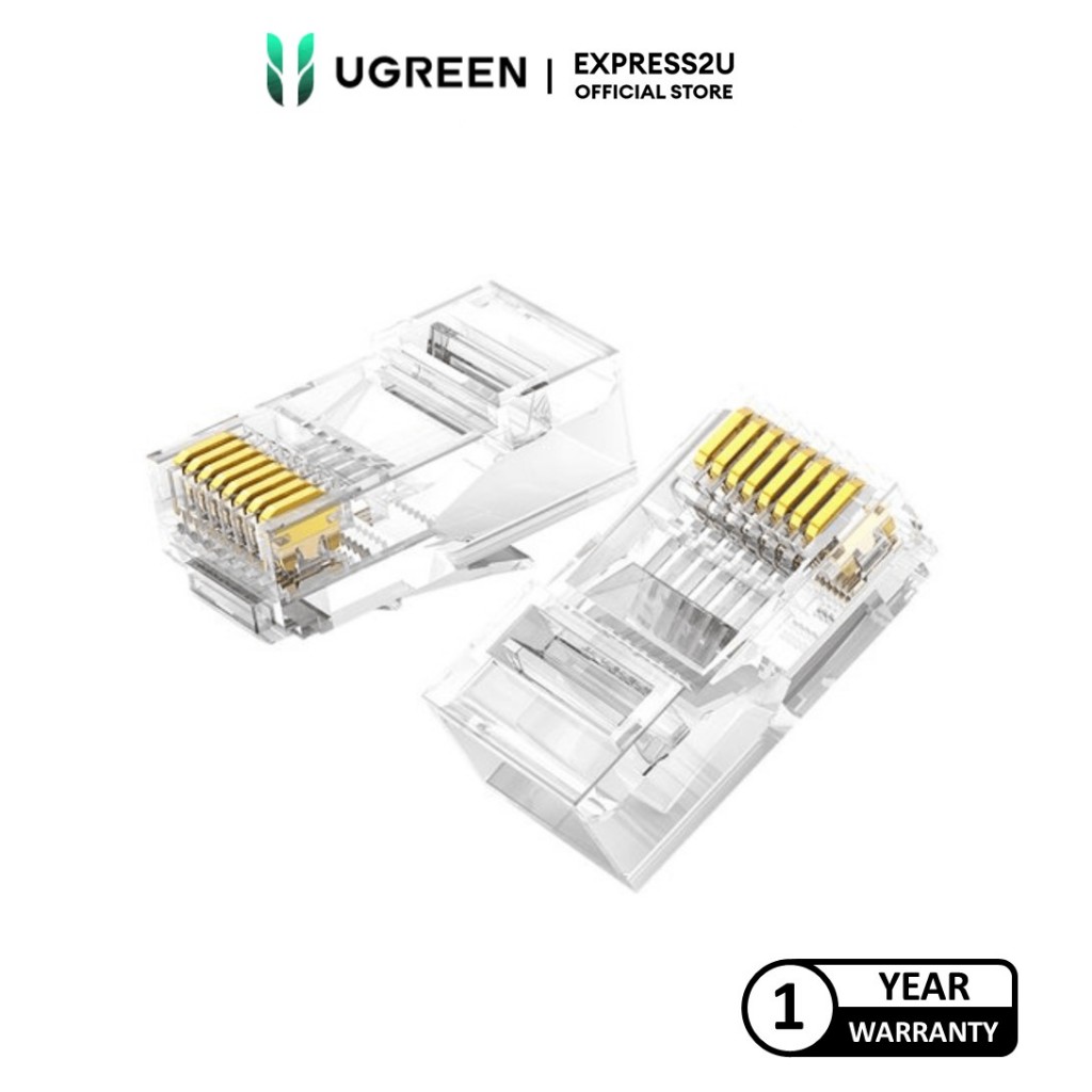 UGREEN CAT 6 UNSHIELDED RJ45 MODULAR PLUGS (10/50/100 PIECE PER PACK ...