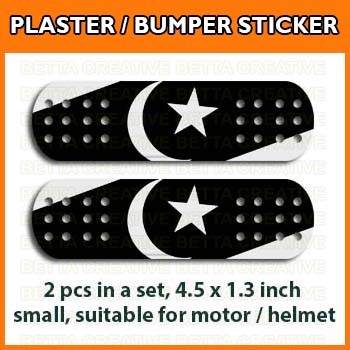 Plaster Sticker / Bumper Sticker - Terengganu Flag [ Hide Your Scratch ...