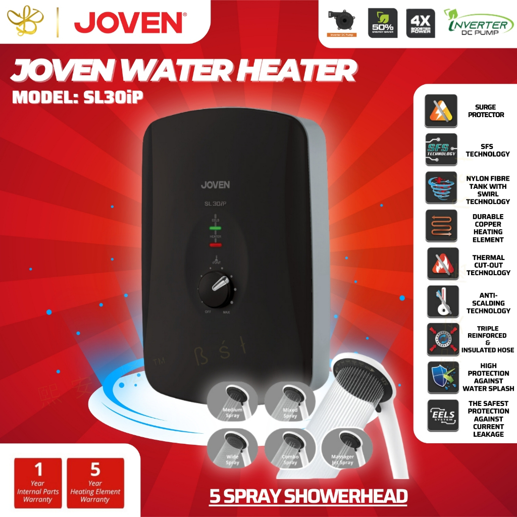 Joven Instant Water Heater Inverter (Model: SL30iP) | Shopee Malaysia
