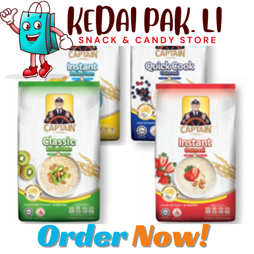 [KPL] Captain Oats Oatmeal 800gm (Instant/Quick/Rolled) | Shopee Malaysia