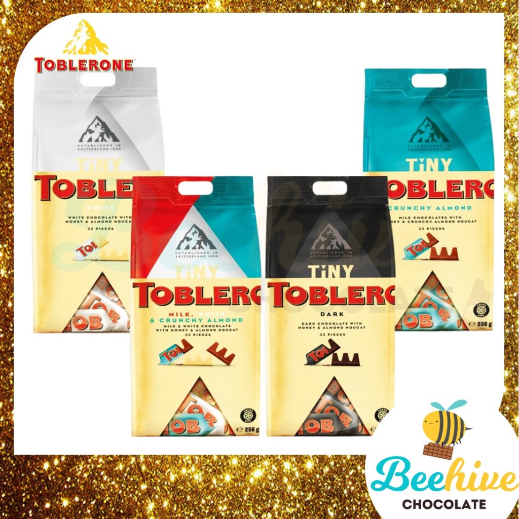 Toblerone Tiny Mix Crunchy Almonds Milk White Dark Chocolate 256g ...