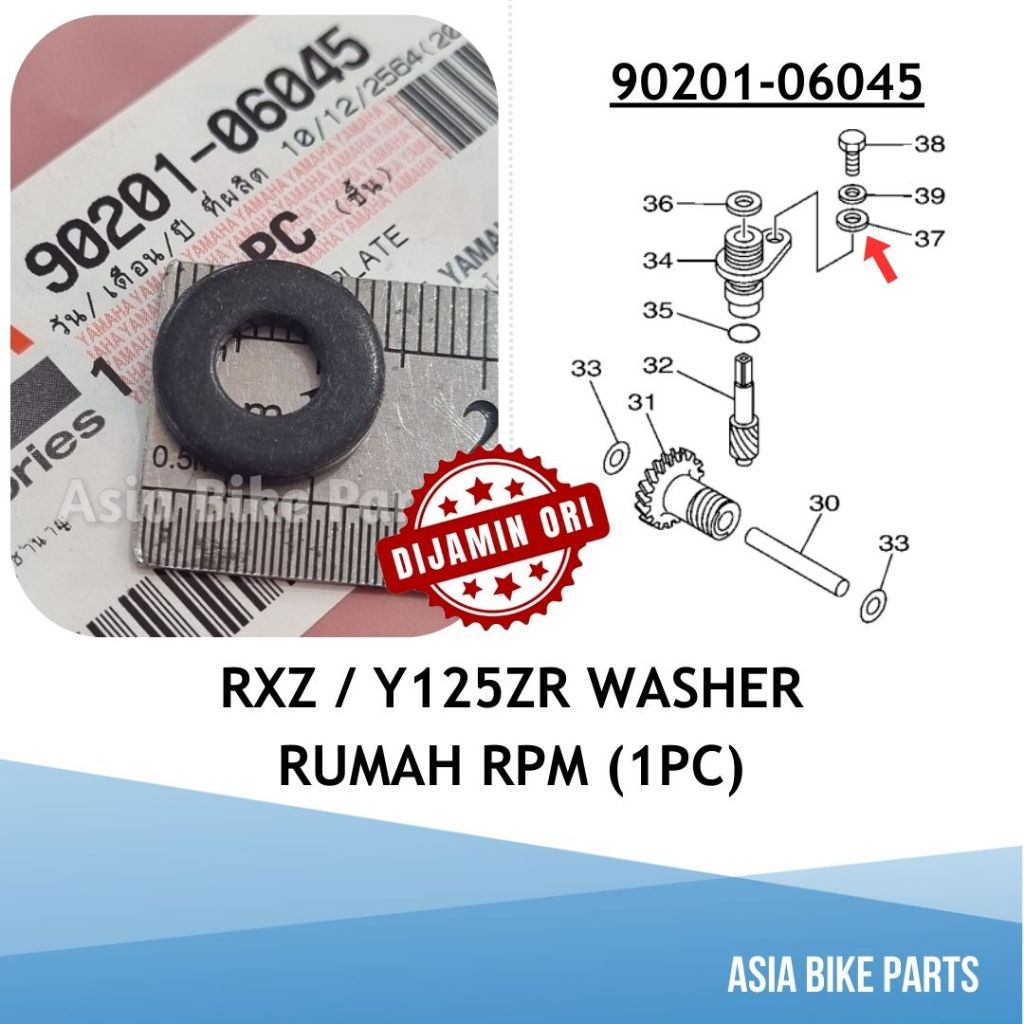Yamaha Original RXZ / Y125ZR Tachometer Gear Housing Washer Rumah RPM ...