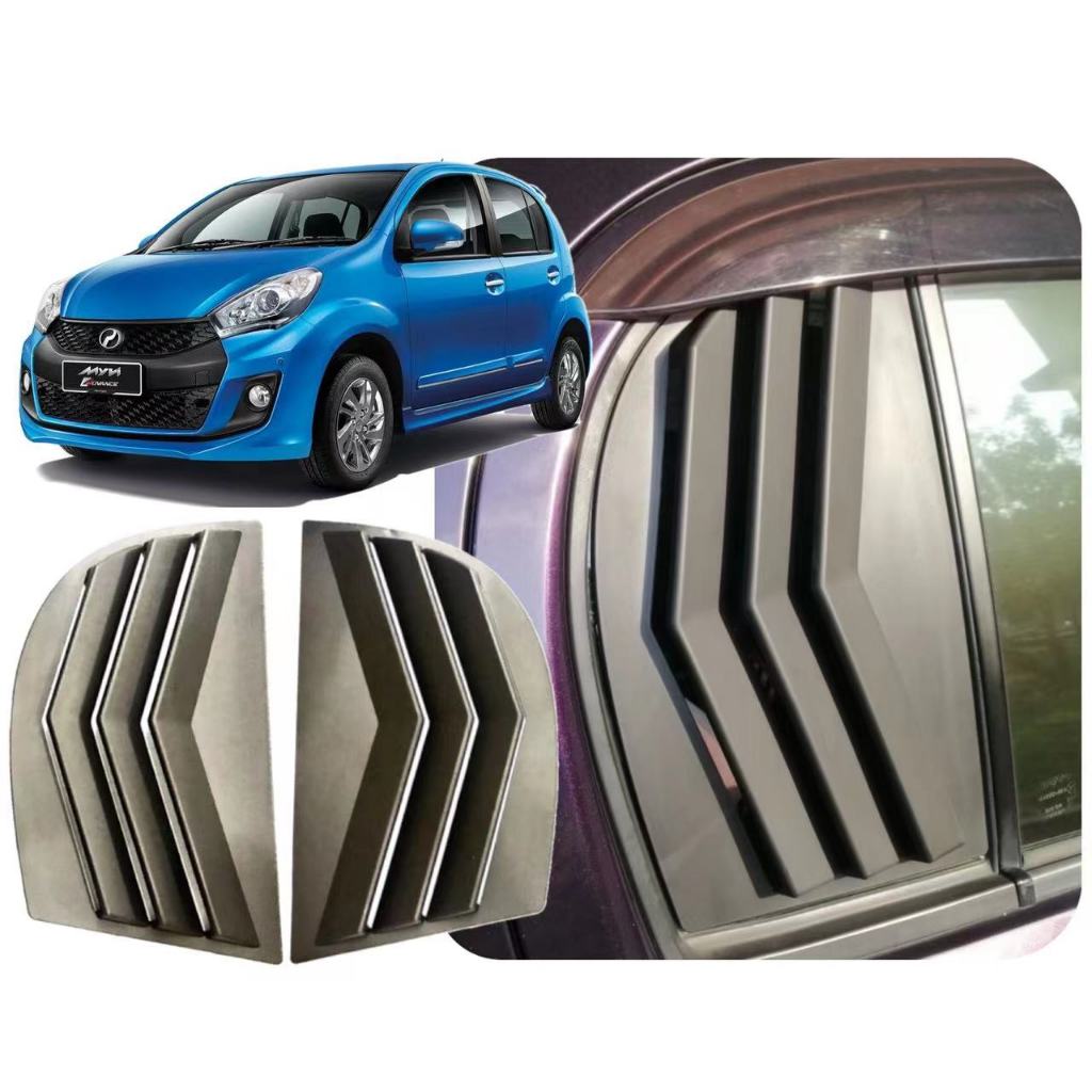 Perodua Myvi Window Cover Mustang Shark Fin Sport Style Matte Black ...