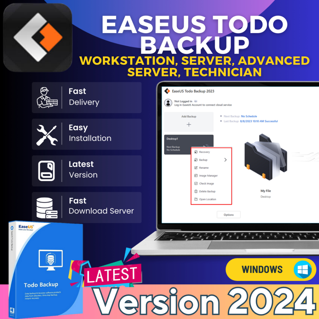 EaseUS Todo Backup - Workstation, Server, Advanced Server, Technician ...