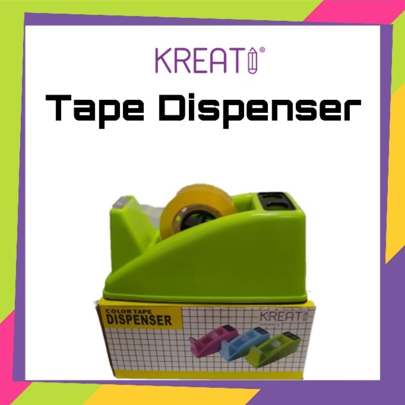 KREATI Heavy Duty Tape Dispenser Small Size Color Cutter Holder ...