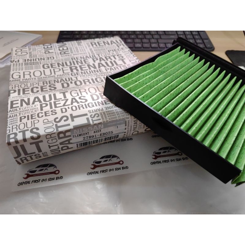 (CARBON) Nissan Cabin AirCond Filter & ENGINE AIR FILTER Grand Livina ...