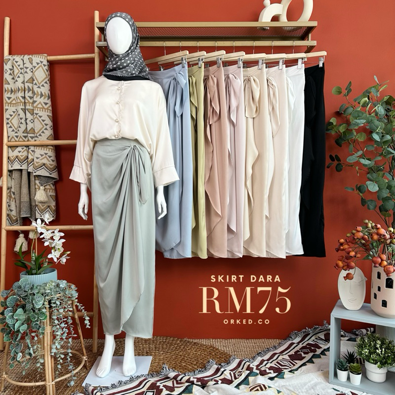 SKIRT DARA BY BUTIK ORKED.CO | Shopee Malaysia