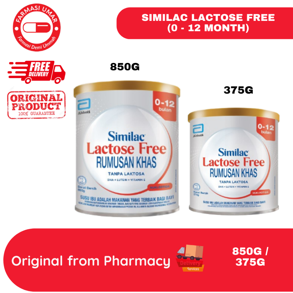 Similac Lactose Free 850g / 375g 0-12 Months Infant Milk Powder (New ...