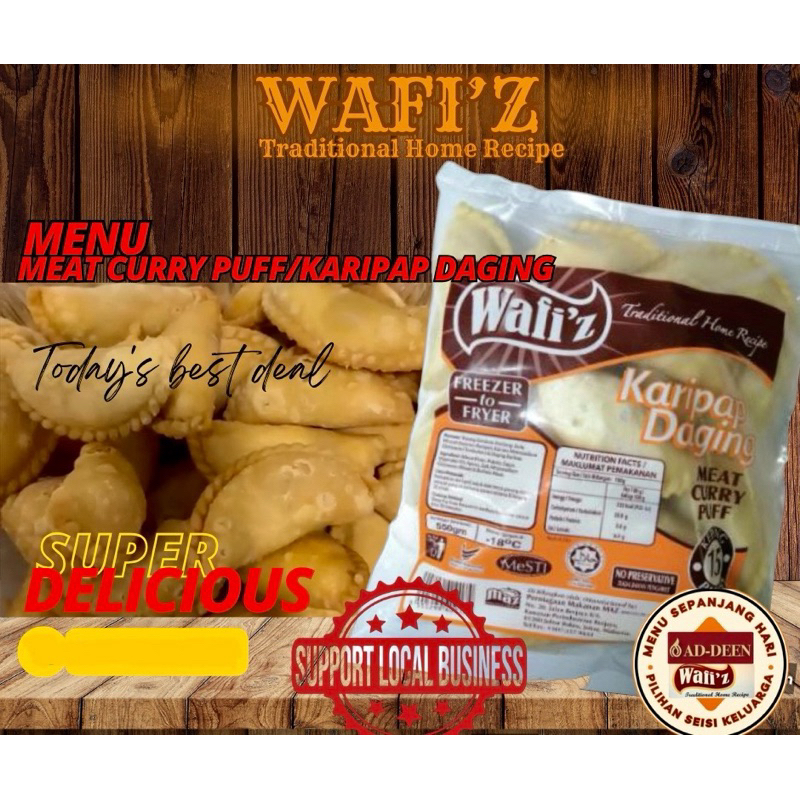 KARIPAP DAGING wafi’z 15pcs (MEAT CURRY PUFF Wafi’z) | Shopee Malaysia