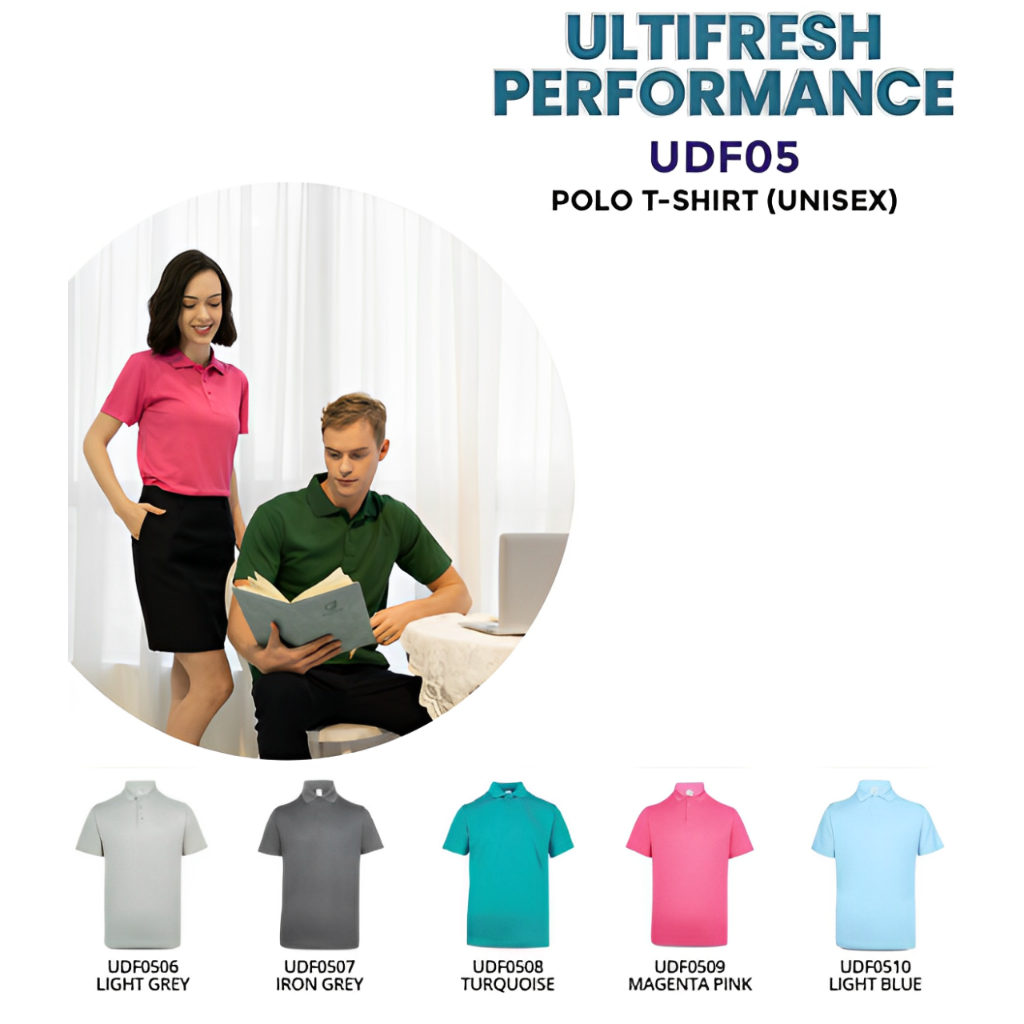 ULTIFRESH Anti Bacterial Polo Shirt Performance Dry Fit Polo Tee Baju ...
