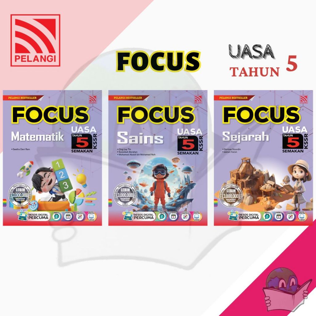 Focus UASA KSSR 2024 Tahun 5 - Mate/Sains/Sejarah [Pelangi] | Shopee ...