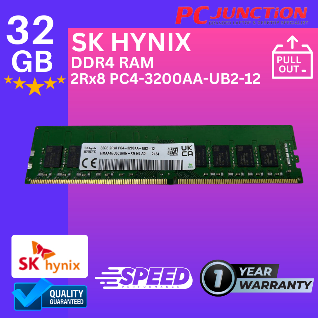 SK HYNIX 32GB 3200MHz DDR4 RAM (2Rx8 PC4-3200AA-UB2-12) | Shopee Malaysia