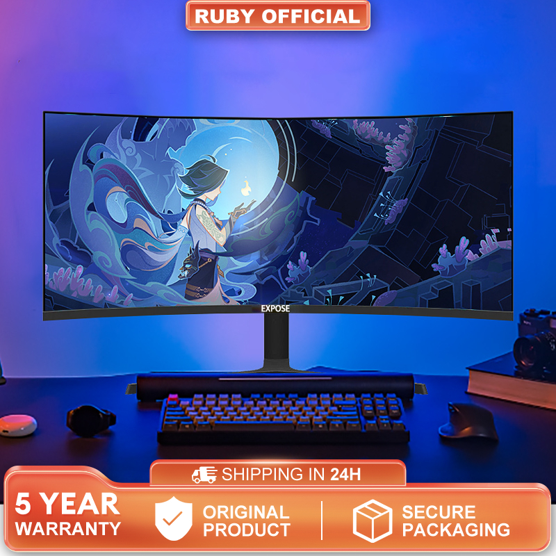 Computer Monitor 27 inch Curved PC Gaming Monitor Desktop 1080P 27 inch ...