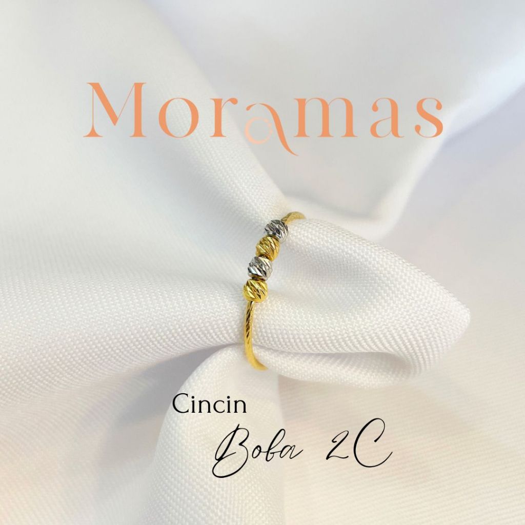 Moramas BOBA 2C Ring 916 Gold/ Cincin BOBA 2C Emas 916 (Bajet/ Budget ...