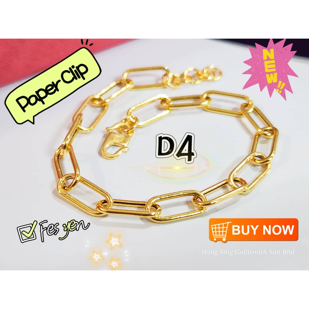 Wing Sing Rantai Tangan Paper Clip Sauh Choker Love Gemok Bajet Fesyen ...