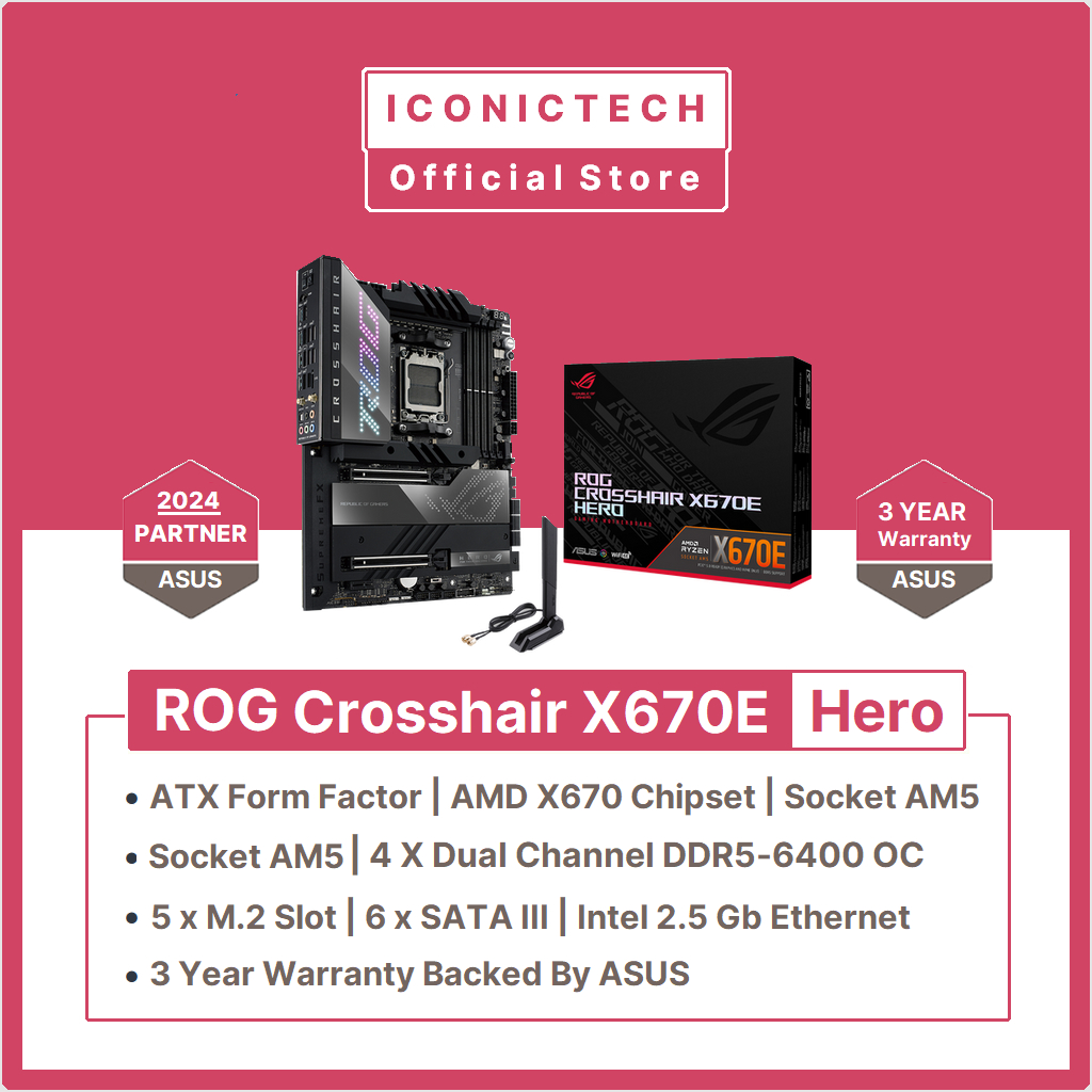 ASUS ROG Crosshair X670E / X870-E E ATX Motherboard | Shopee Malaysia