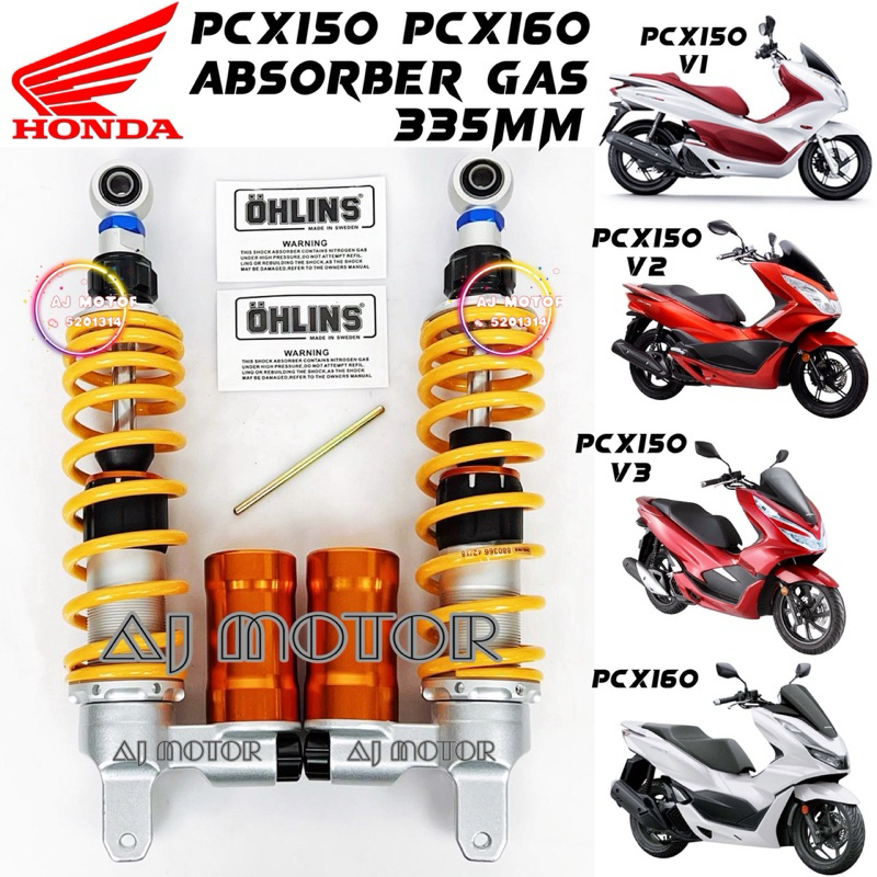 [ ABSORBER GAS ] HONDA PCX150 V1 V2 V3 PCX160 335MM / ADV150 ADV160 390MM ADV PCX ABSOBER ...
