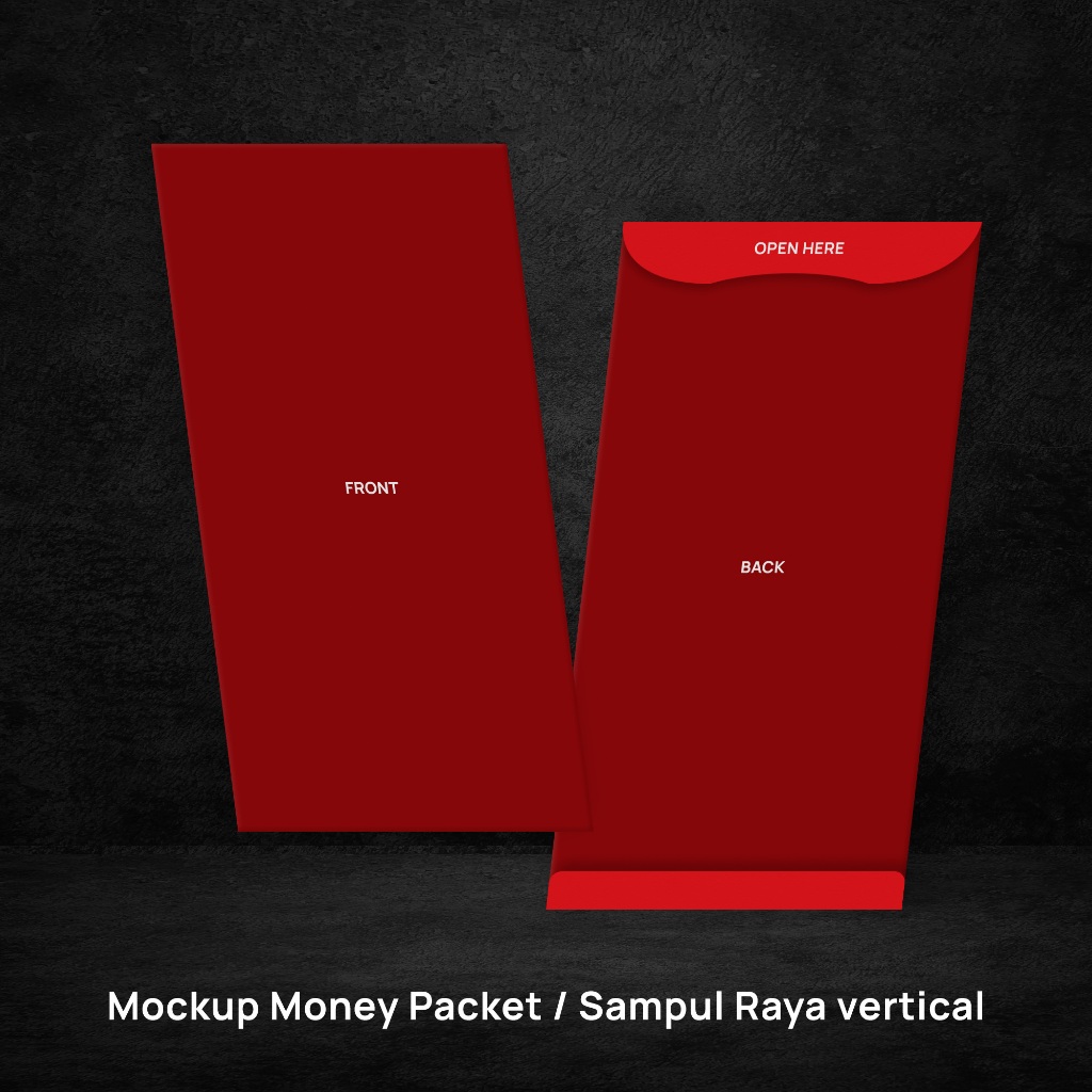 Simple Mockup Sampul Raya Money Packet Vertical & Horizontal (PSD File ...