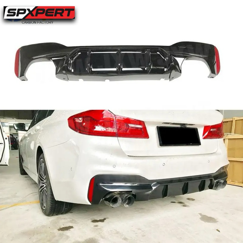 Bmw g30 m5 rear diffuser gloss black | Shopee Malaysia