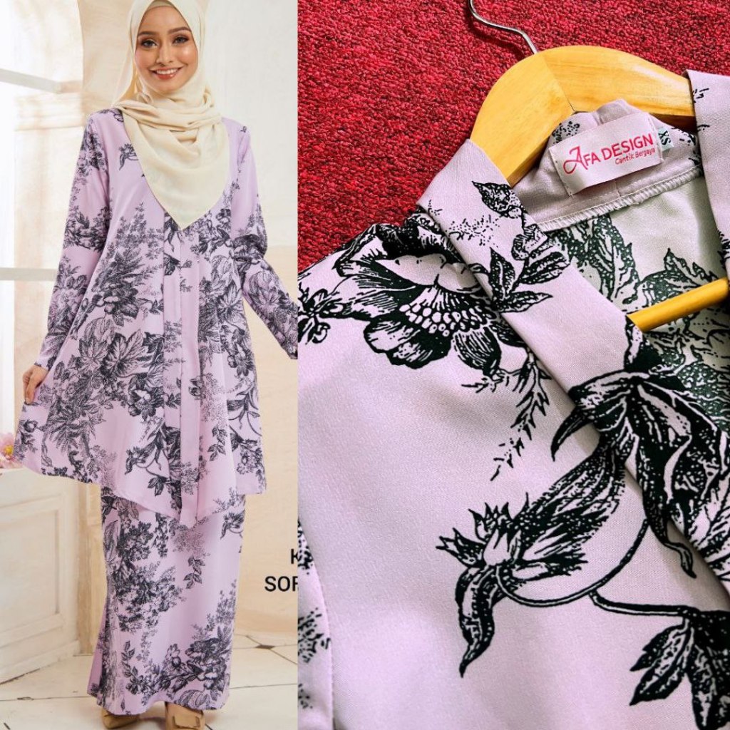 KEBAYA MELUR ,Chiffon Crepe .x jarang selesa xpanas xs-4xl | Shopee ...