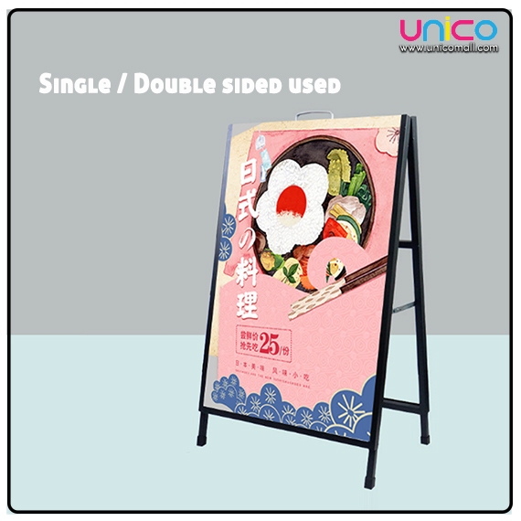 Portable Metal Outdoor Single Double Sided Poster A Frame Display Stand ...